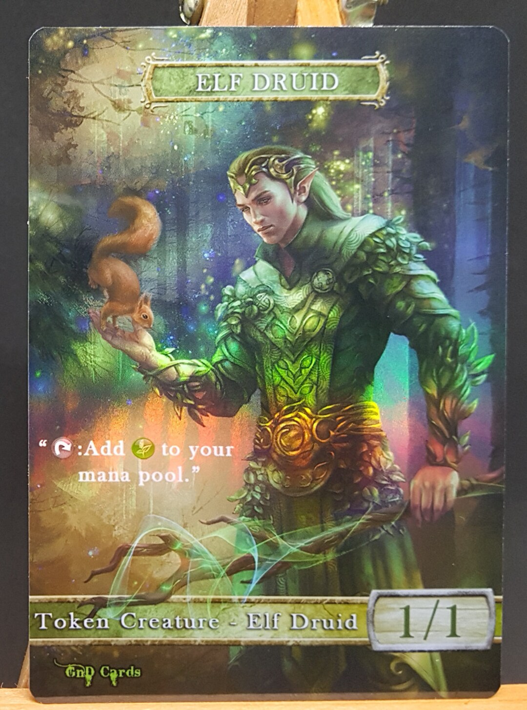 1x Elf Druid #6 *FOIL LAMINATED* Custom Altered Token - Etsy
