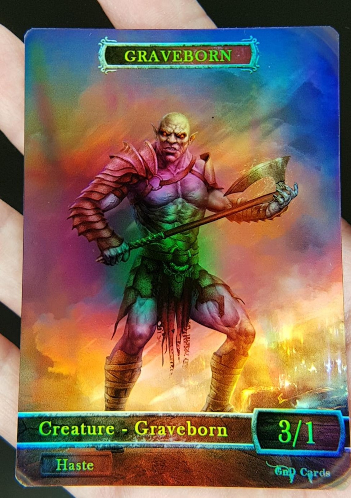 1x Graveborn 2 FOIL LAMINATED Custom Altered Token - Etsy