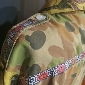 Upcycled Army Camo and Floral Linen Jacket - Etsy