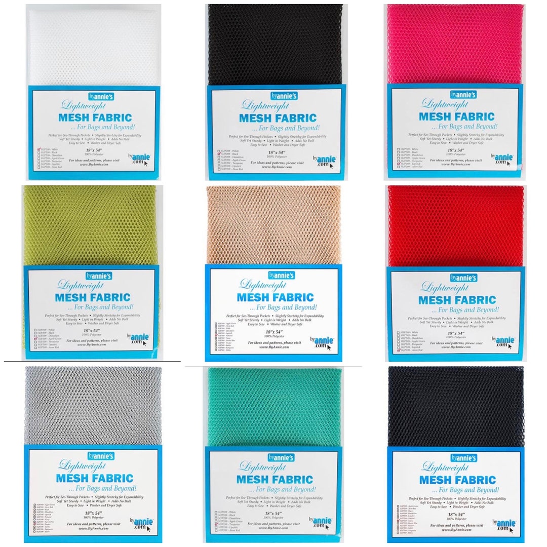 Lightweight Mesh Fabric by Annie YOU CHOOSE COLOR Pre Cut Fabric 100% ...