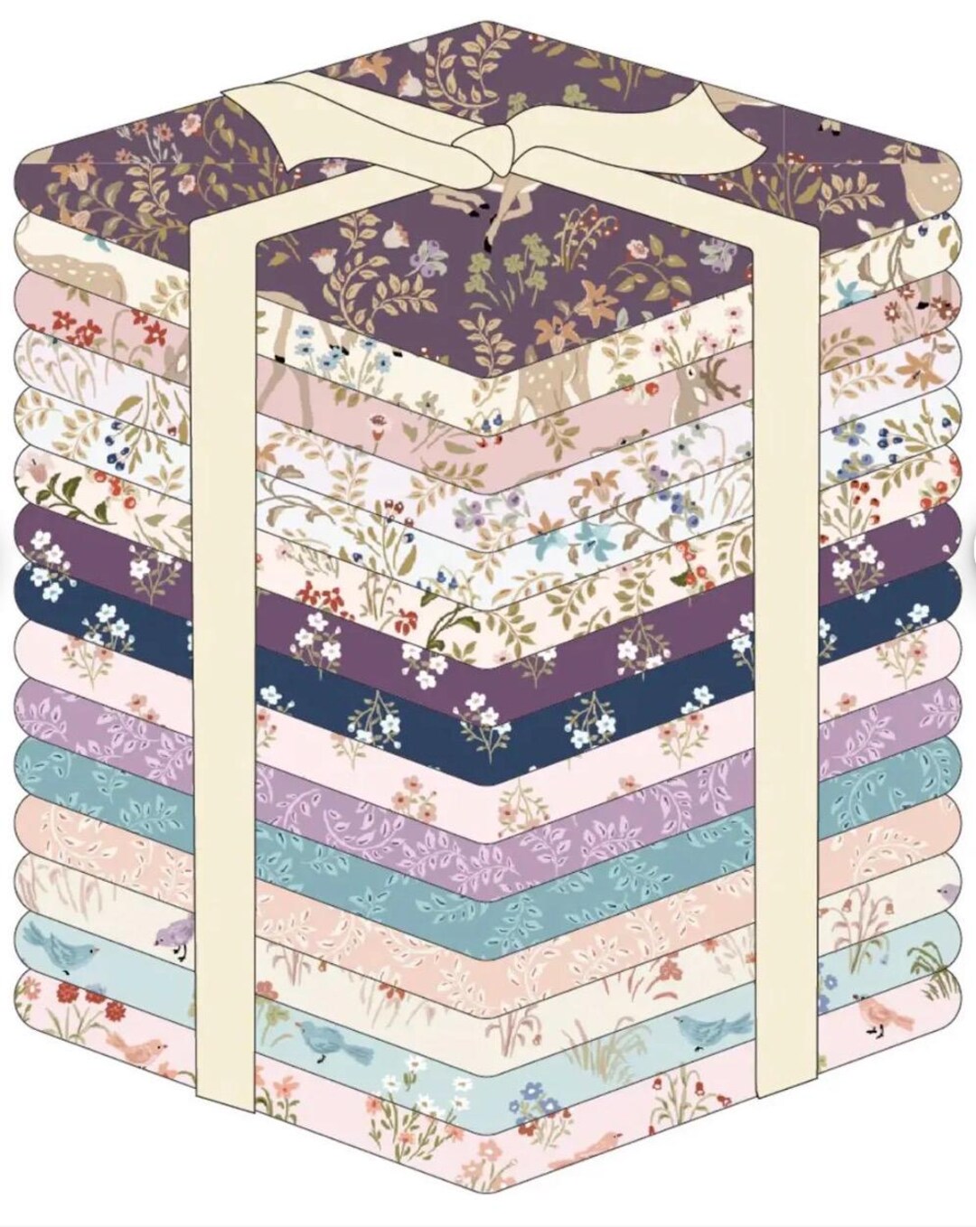 Poppie Cotton My Darling Deer 15pc Fat Quarter Bundle Michal Marko 100% ...