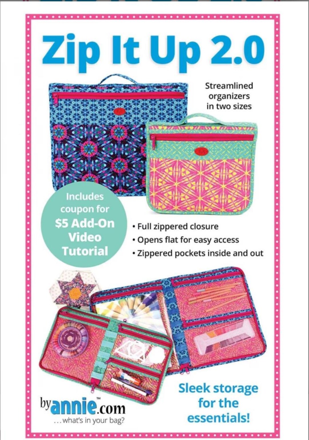 IN STOCK Ready to SHIP Zip It up 2.0 Patterns by Annie Backpack Bag ...