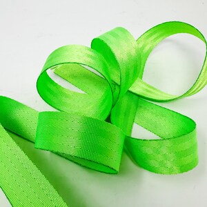 Neon Green 1" Webbing Strapping Backpack Strap Seatbelt by the Yard ...