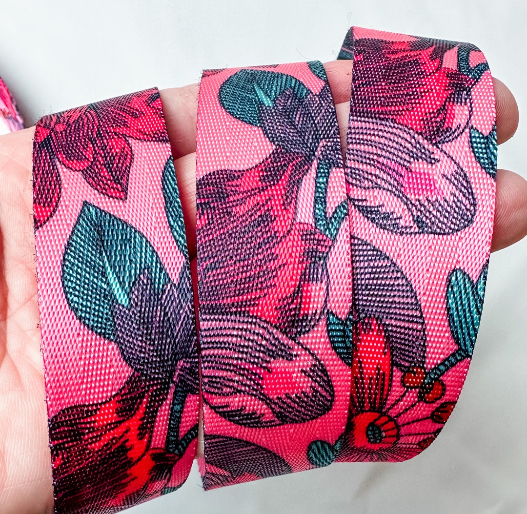 Pink Lotus Flower Floral 1" Webbing Strapping Backpack Strap Seatbelt ...