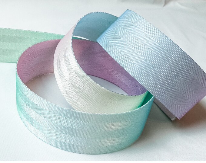Pastel Rainbow 1.5” Webbing Strapping Backpack Strap Seatbelt by the ...