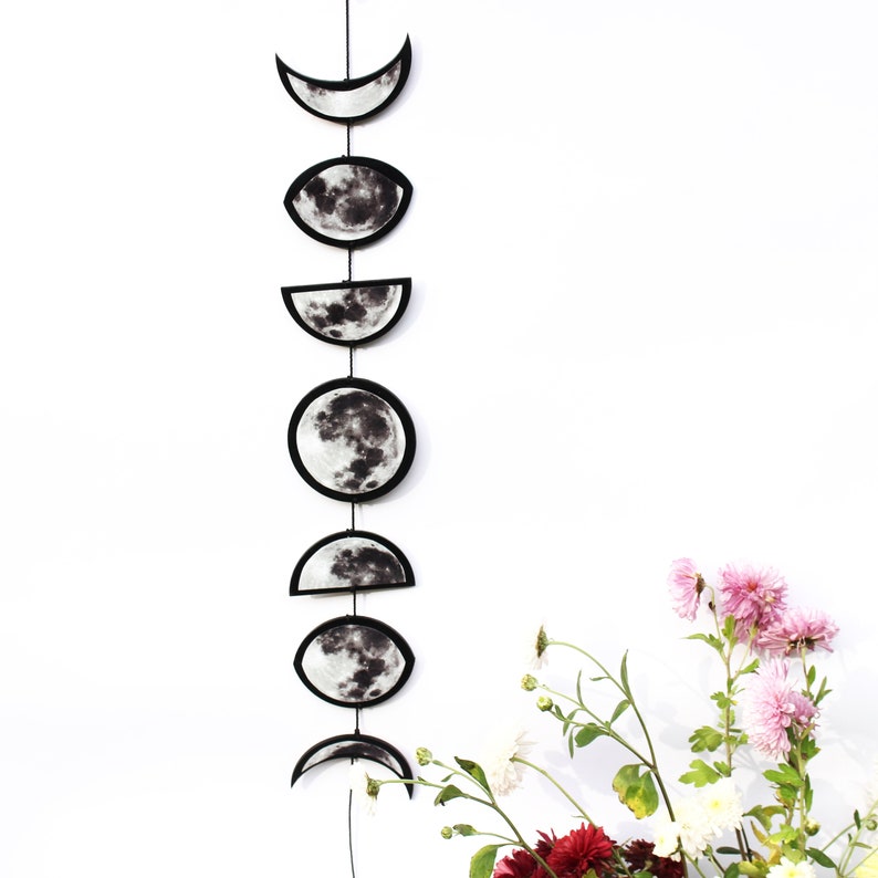 Phases of the Moon Wall Decor Moon Phase Wall Hanging Moon | Etsy