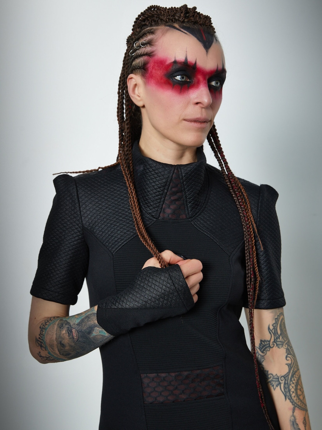 Black Cyberpunk Dress, Futuristic Clothing for Women LIA Dress - Etsy