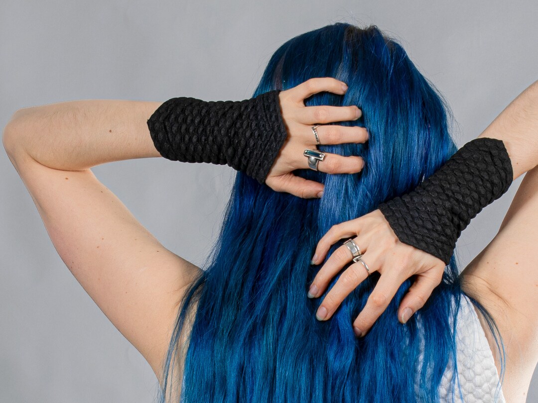 Futuristic Wrist Cuffs, Cyberpunk Short Gauntlets GAU Q10 - Etsy