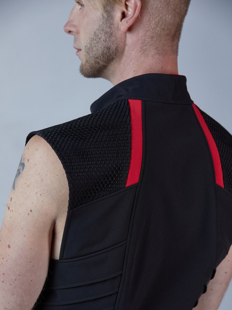 Black Cyberpunk Vest Tactical Vest VD Men - Etsy
