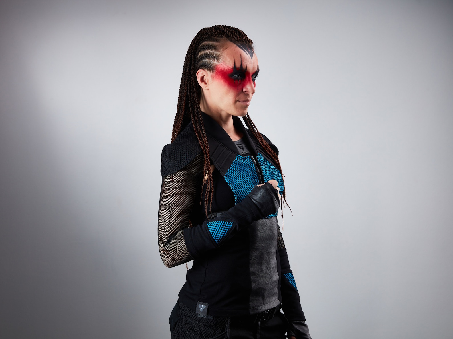Red Cyberpunk Armor Futuristic Vest Holster 488 Woman - Etsy