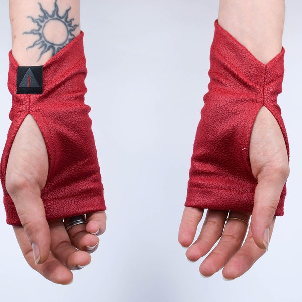 Leather Medieval Fingerless Gloves - Etsy