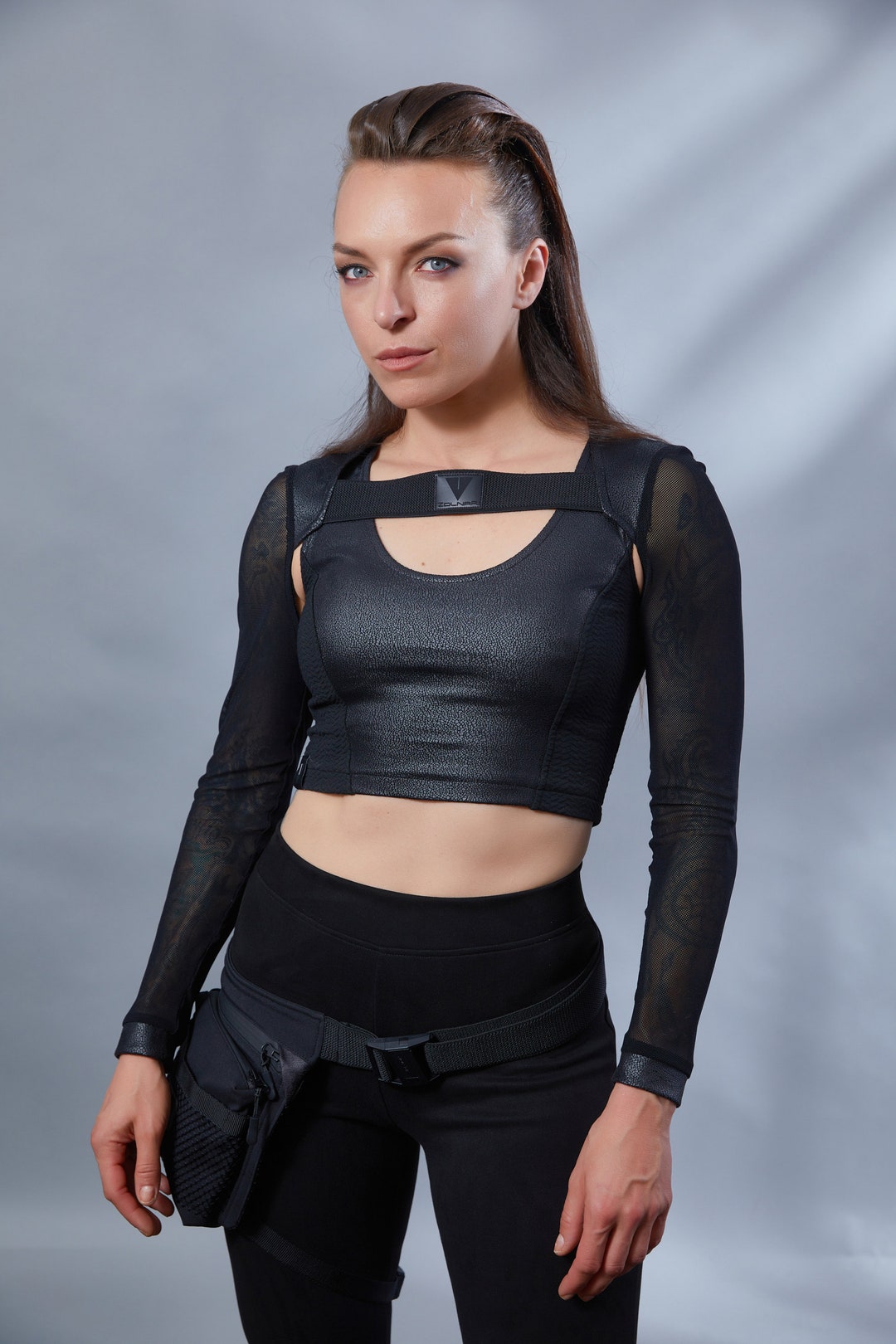 Black Rave Shrug, Cyberpunk Clothing, Goth Sleeves - SH3-M Women - Etsy