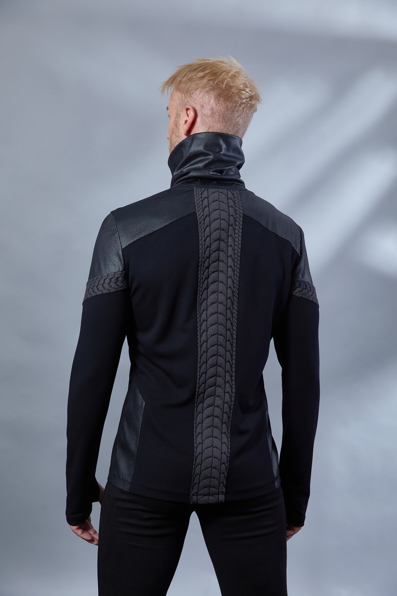 Futuristic Men's Jacket With High Collar PS2 - Etsy