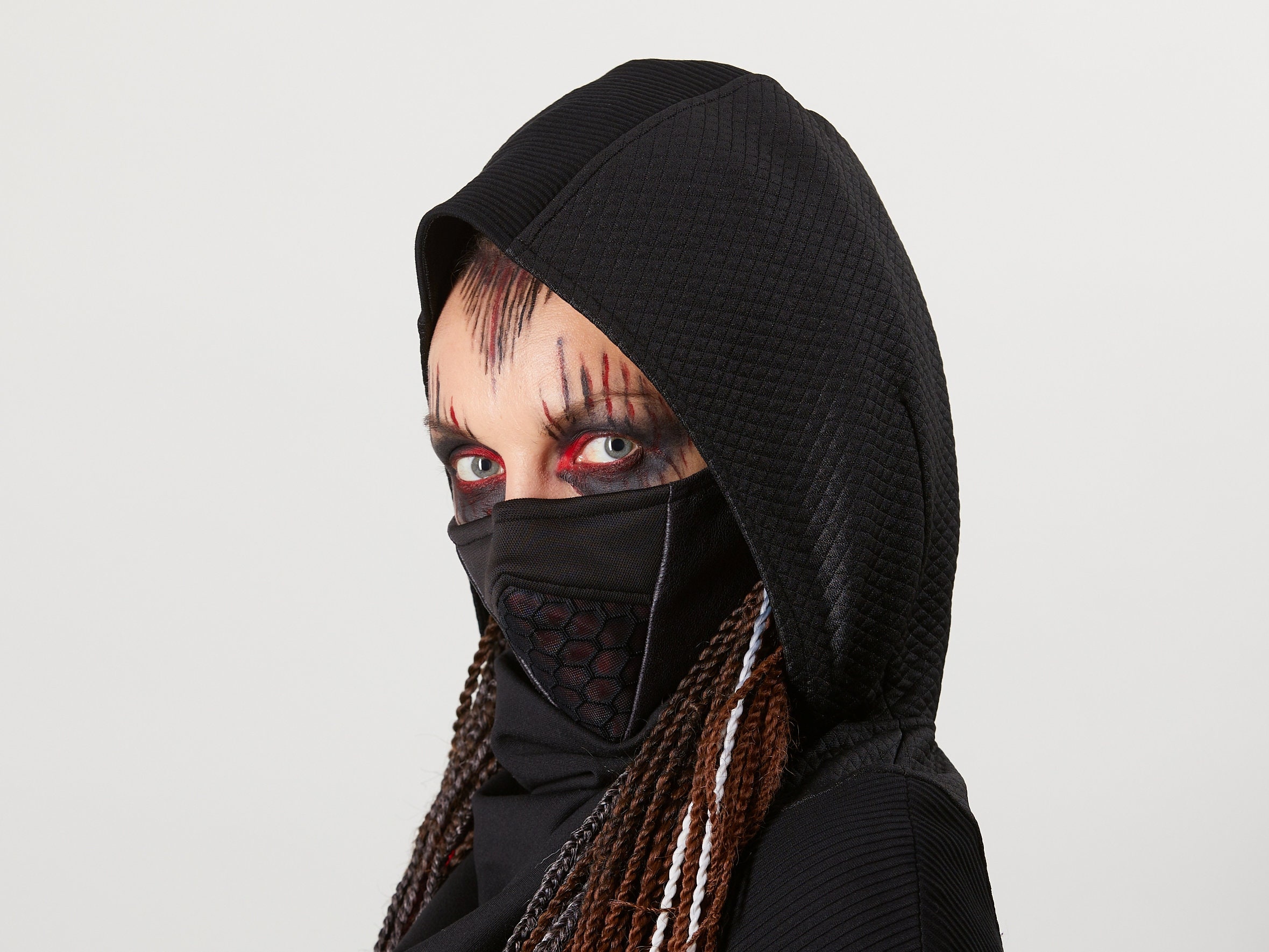 Goth Face Mask With Nose Wire Cyberpunk Mask ML | Etsy