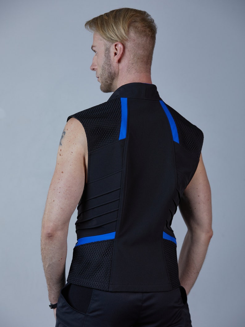 Black Cyberpunk Vest Tactical Vest VD Men - Etsy