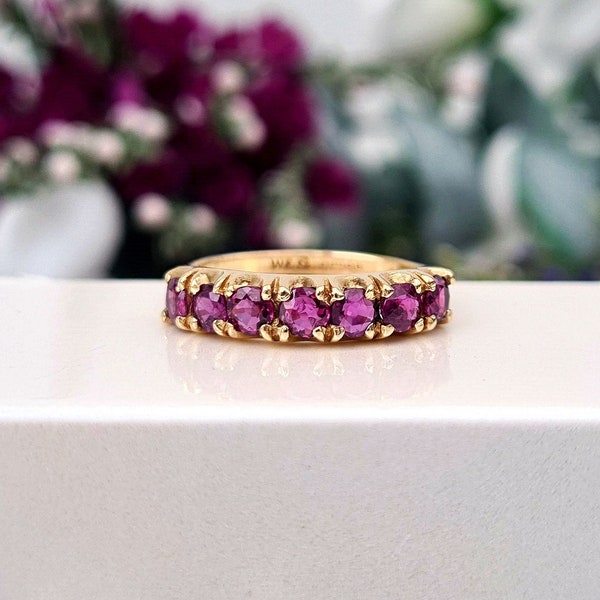 Antique Ruby Eternity Ring - Etsy