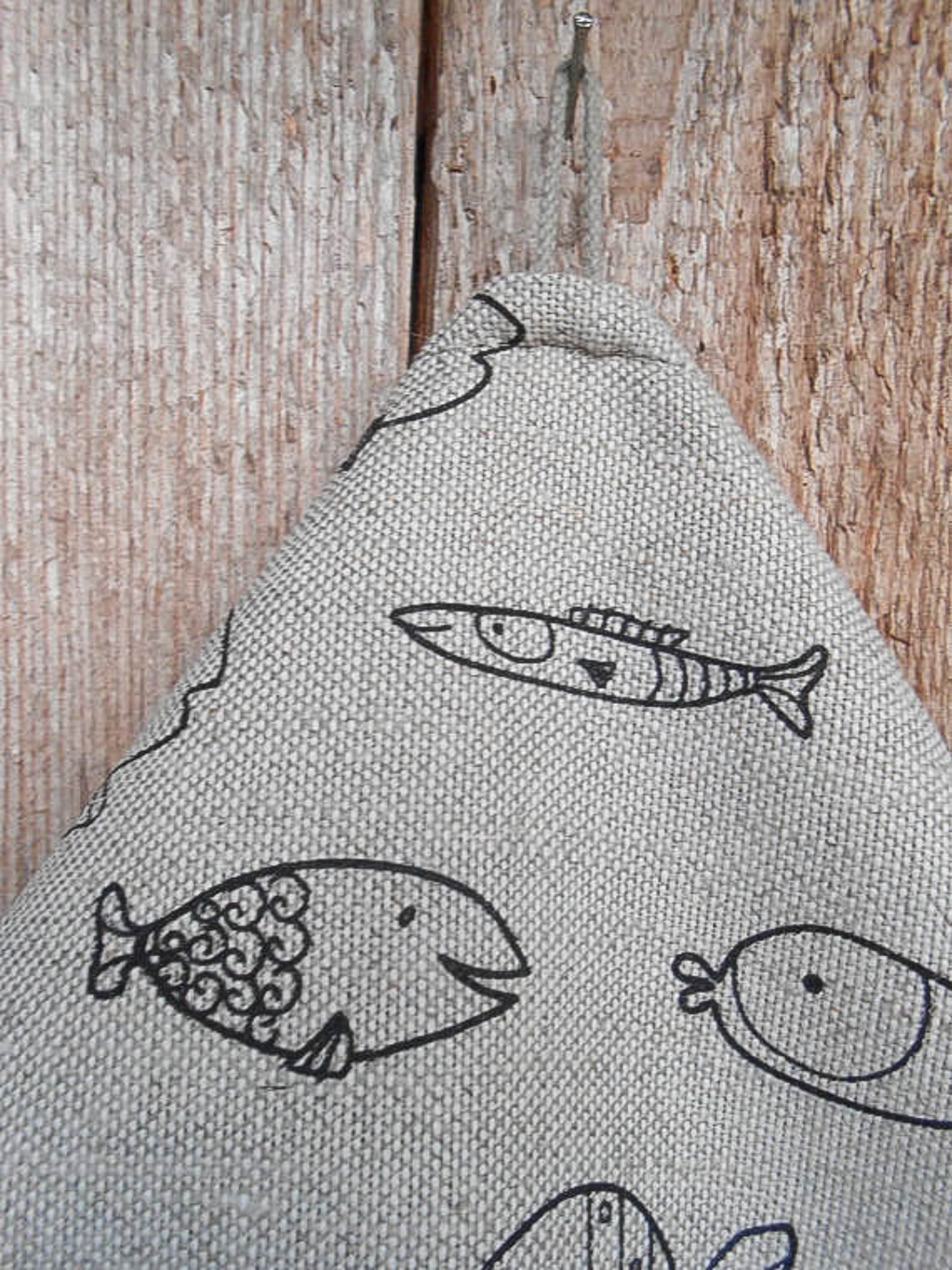Fish Towel Fish Design Linen Tea Towel Linen Fishing Towel - Etsy