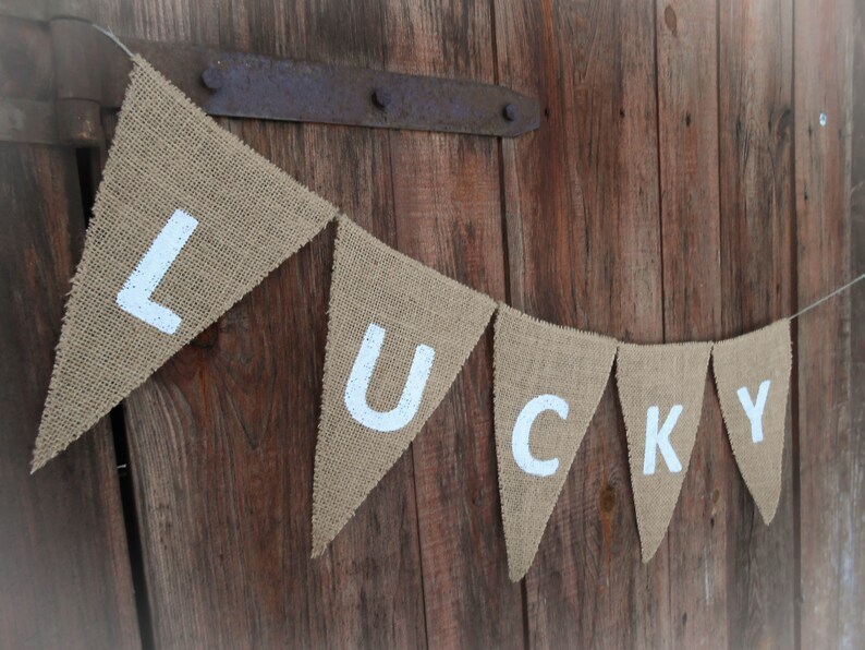 Lucky Garland Shamrock Banner Lucky Banner Lucky Bunting St | Etsy
