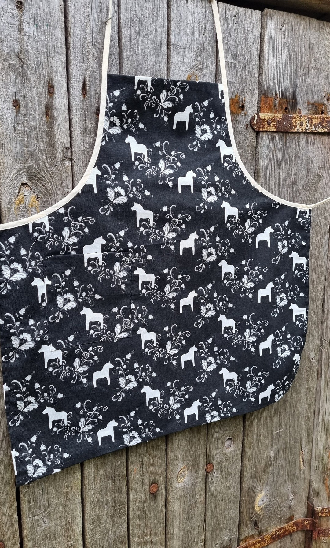 Scandinavian Apron Dala Horse Apron Women Apron Cooking Apron ...