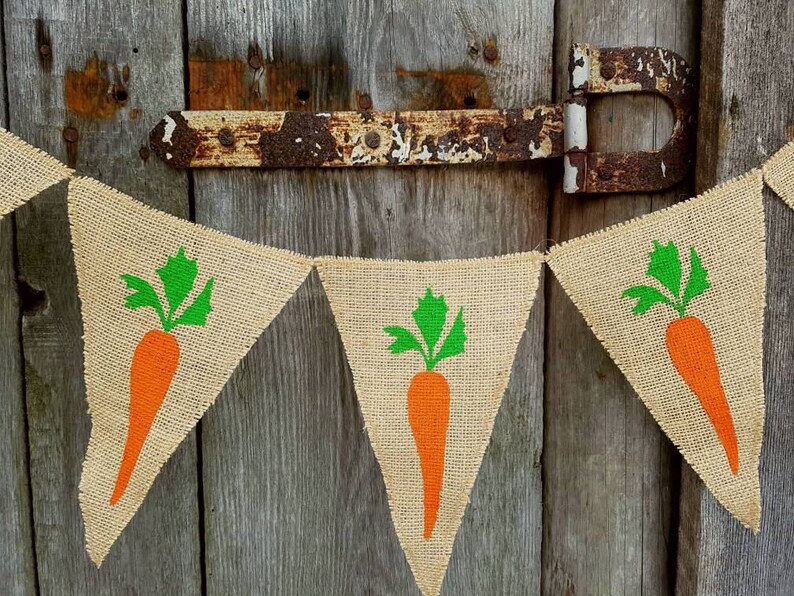 Carrot Banner Spring Decor Easter Banner Vegan Food Decor Easter ...