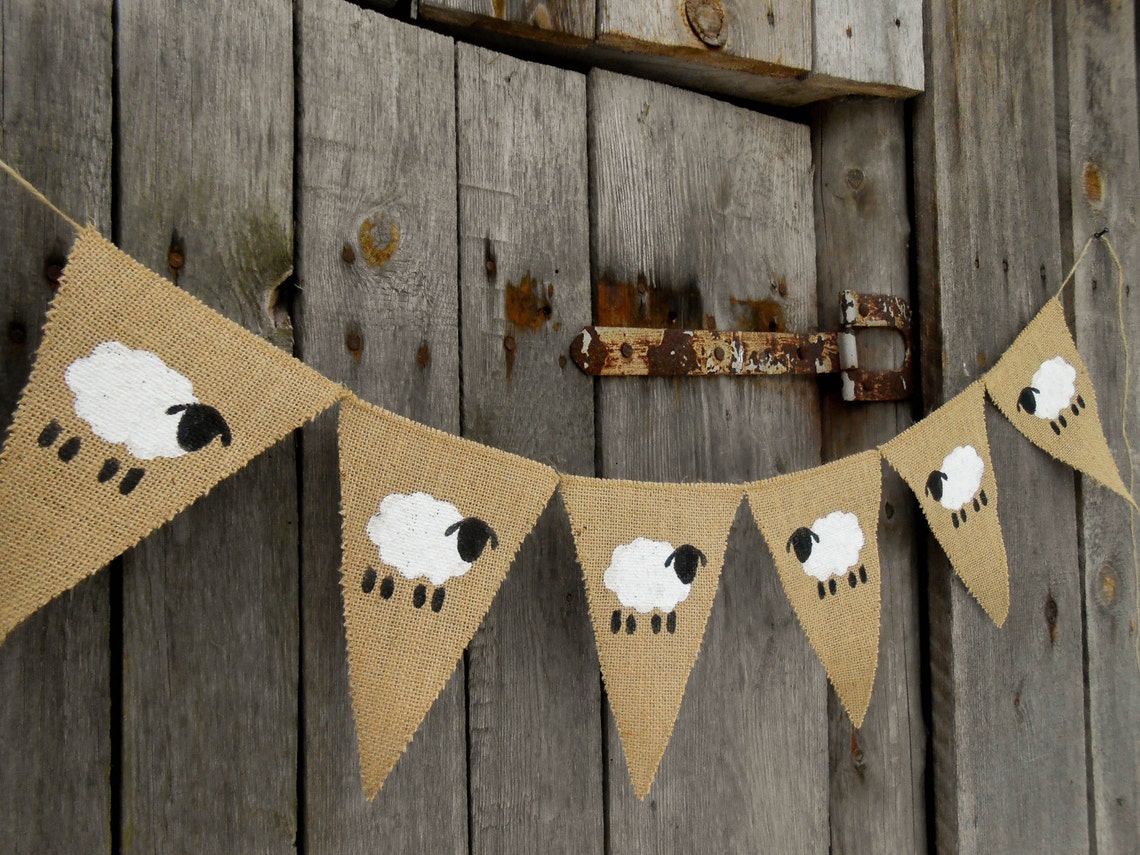 Sheep Banner Lamb Banner Easter Banner Lamb Bunting Nursery - Etsy