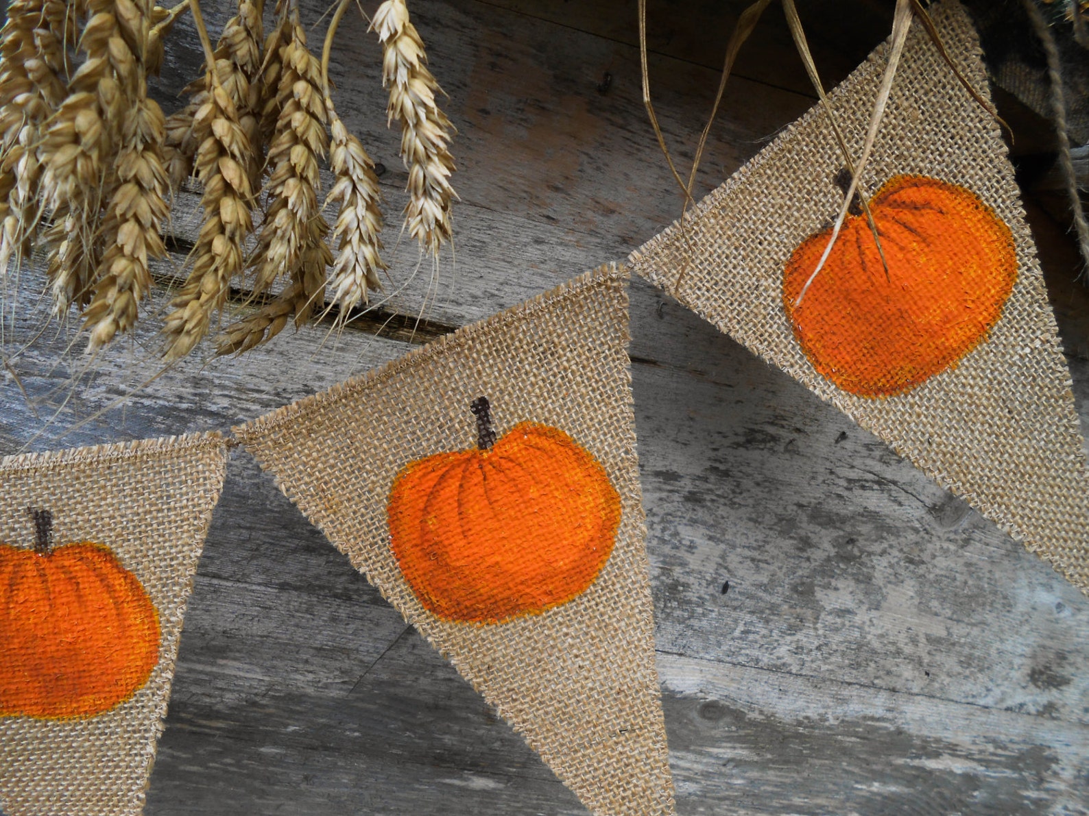 Pumpkin Banner Autumn Decor Pumpkin Garland Pumpkin Bunting - Etsy