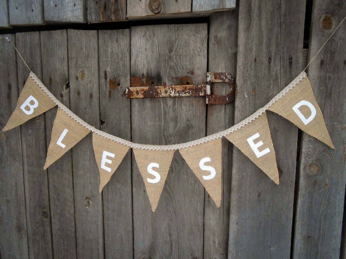 Blessed Banner Blessed Bunting Blessed Garland Thanksgiving Banner ...