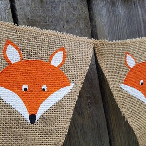 Fox Banner Fox Bunting Nursery Banner Baby Shower Banner Woodland Party ...
