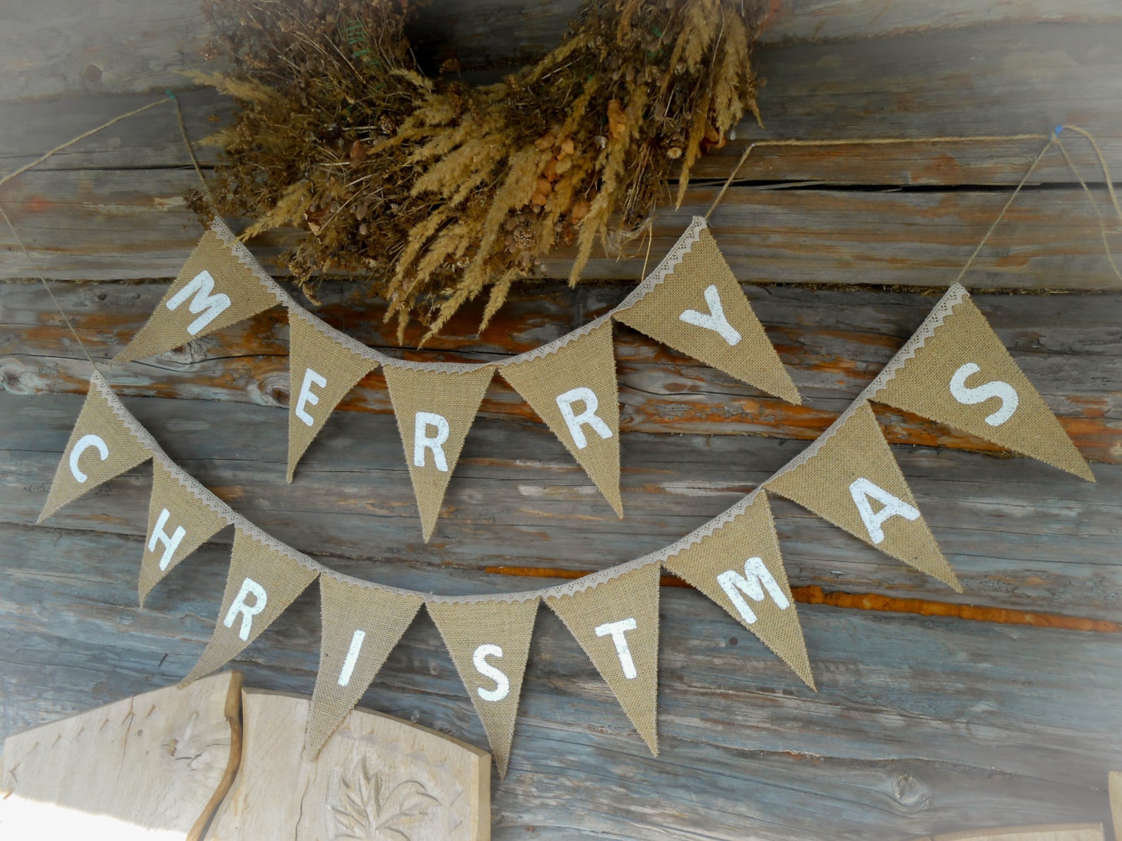 Merry Christmas Garland Merry Christmas Banner Holiday Banner | Etsy