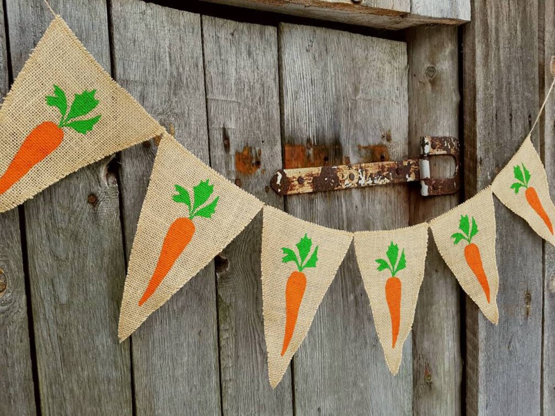 Carrot Banner Spring Decor Easter Banner Vegan Food Decor Easter ...