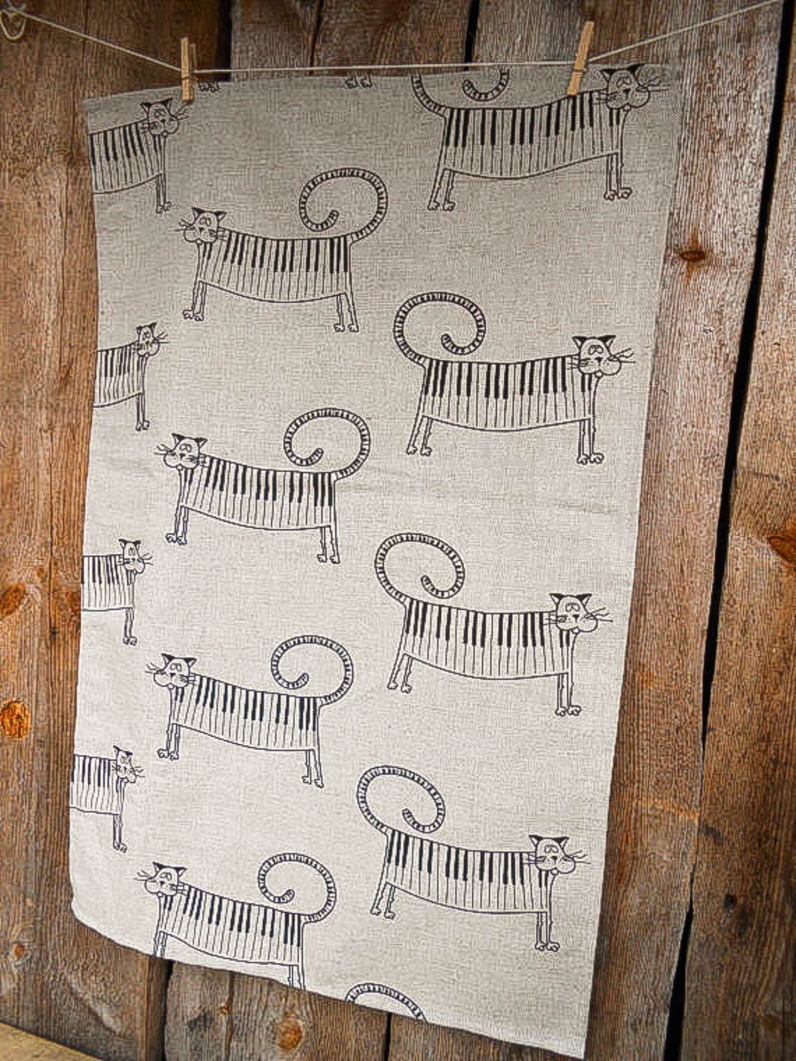 Cat Towel Cat Tea Towel Linen Towel Kitchen Towel Dish Towel - Etsy