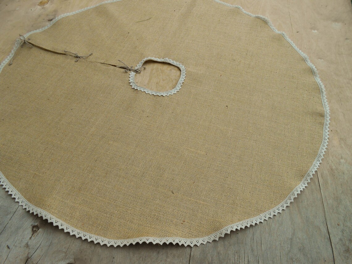 Rustic Christmas Tree Skirt Burlap Tree Skirt Rustic Christmas ...