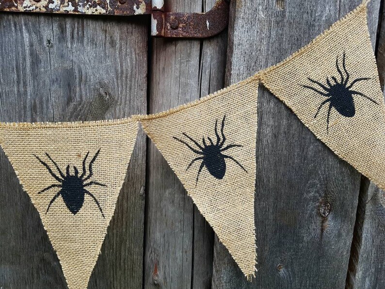 Halloween Spider Banner Halloween Banner Halloween Decoration | Etsy