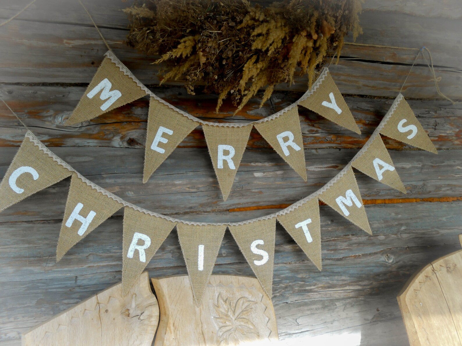 Merry Christmas Garland Merry Christmas Banner Holiday Banner | Etsy