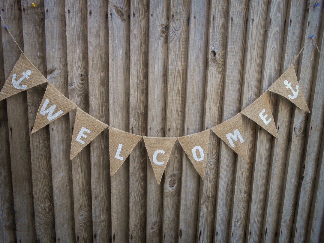 Beach Wedding Banner Beach Decor Nautical Wedding Banner Nautical ...