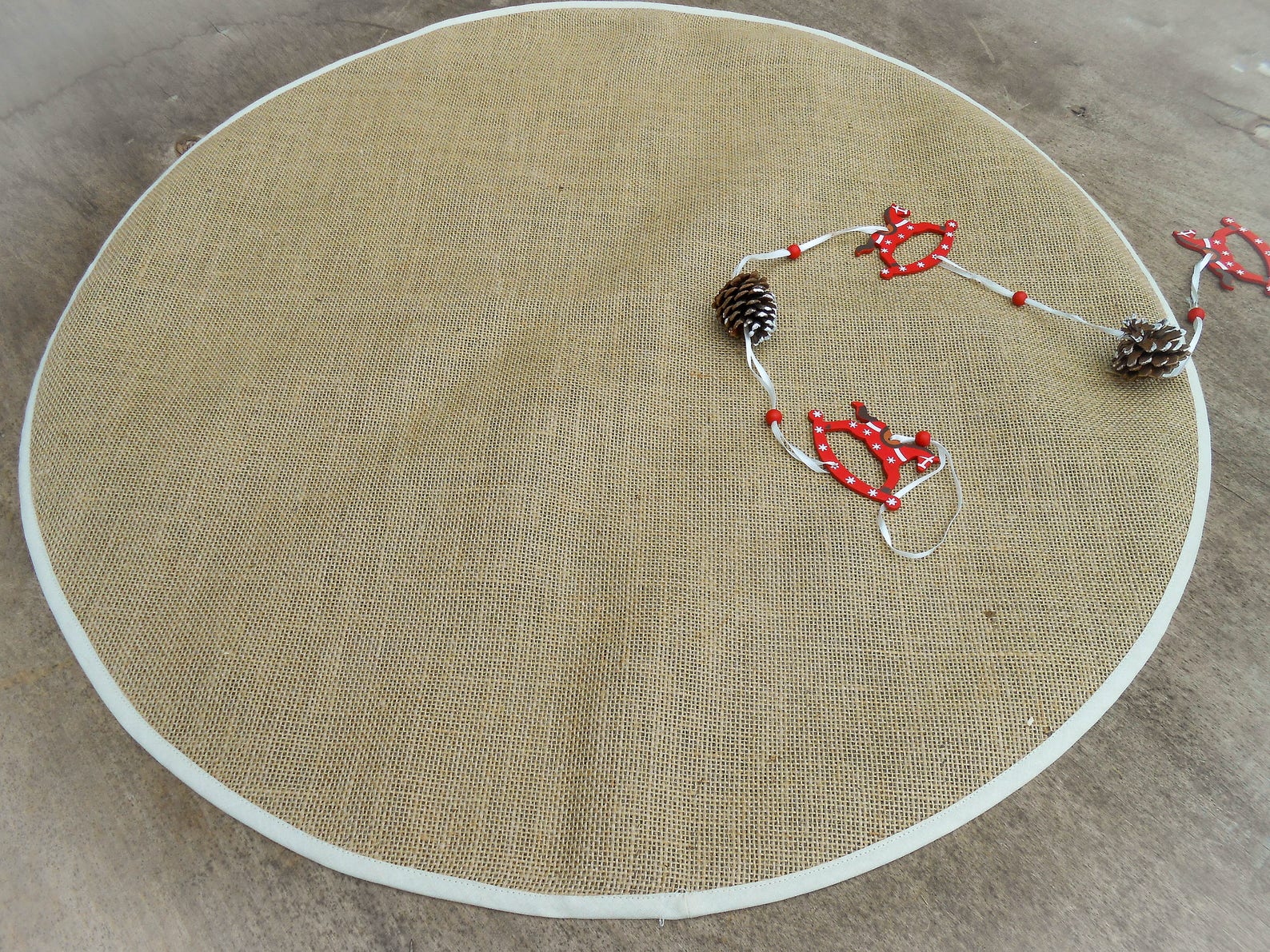 Christmas Burlap Tree Skirt Rustic Christmas Tree Skirt Christmas Decor ...