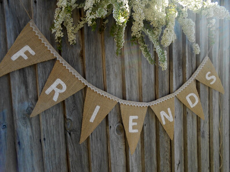 Party Banner Friends Bunting Friends Banner Wedding Banner - Etsy