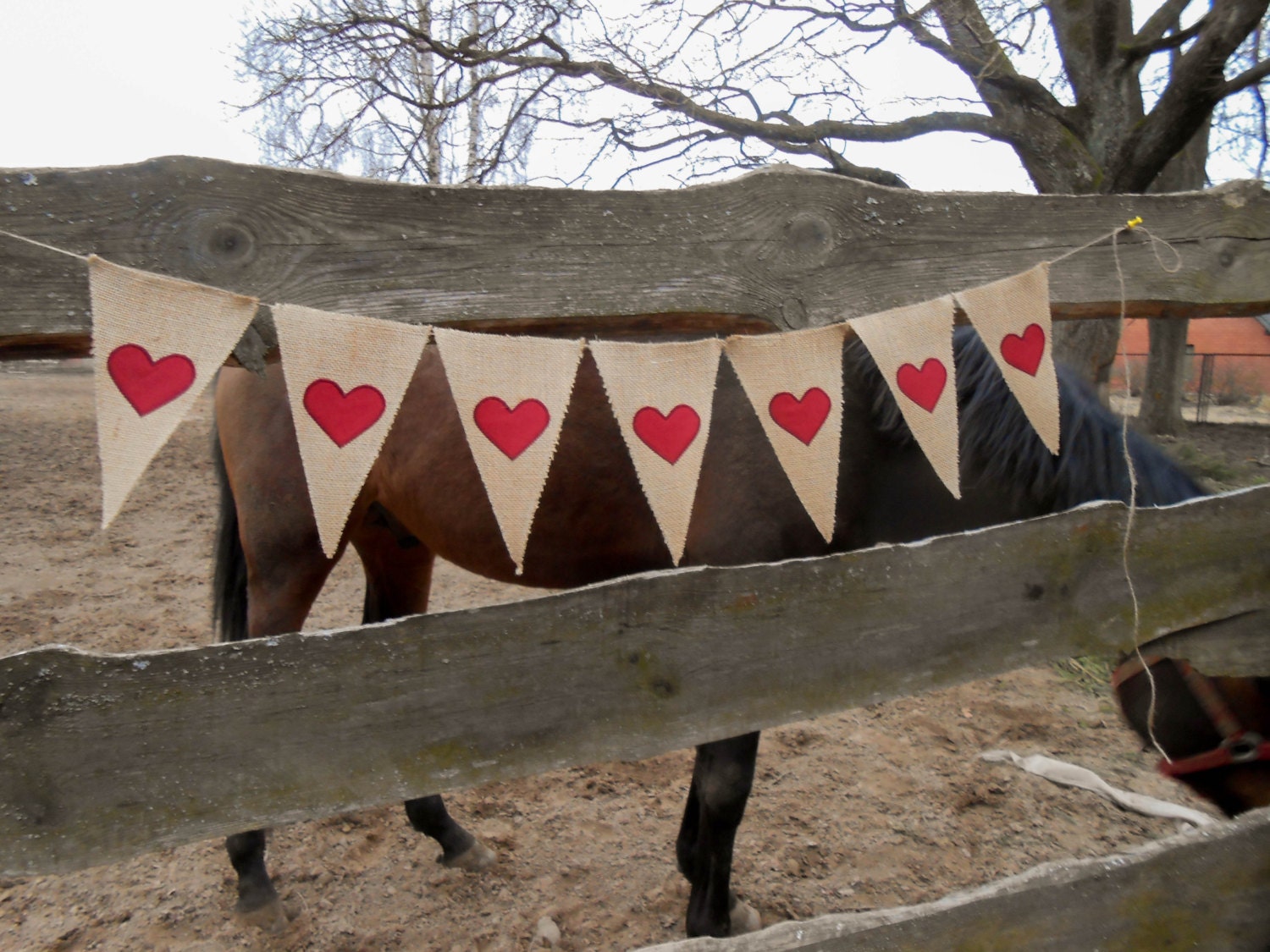 Heart Bunting Valentines Day Decor Valentines Day Banner | Etsy