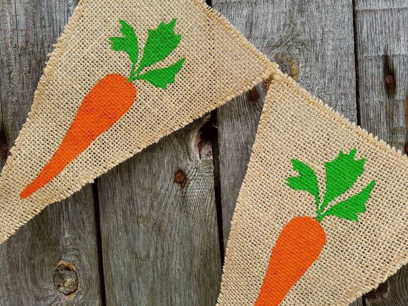 Carrot Banner Spring Decor Easter Banner Vegan Food Decor Easter ...
