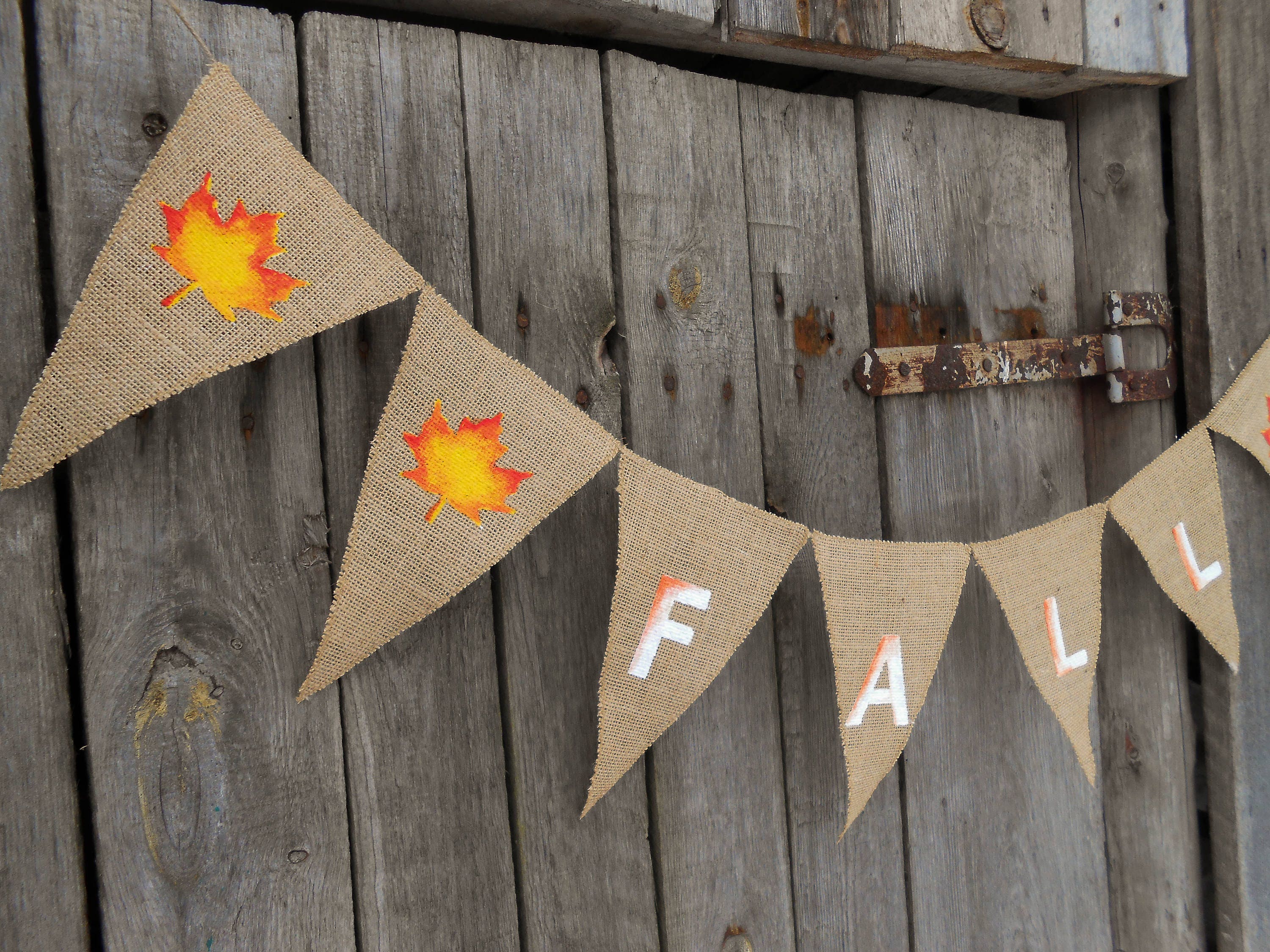 Autumn Banner Fall Banner Maple Leaf Banner Maple Banner | Etsy