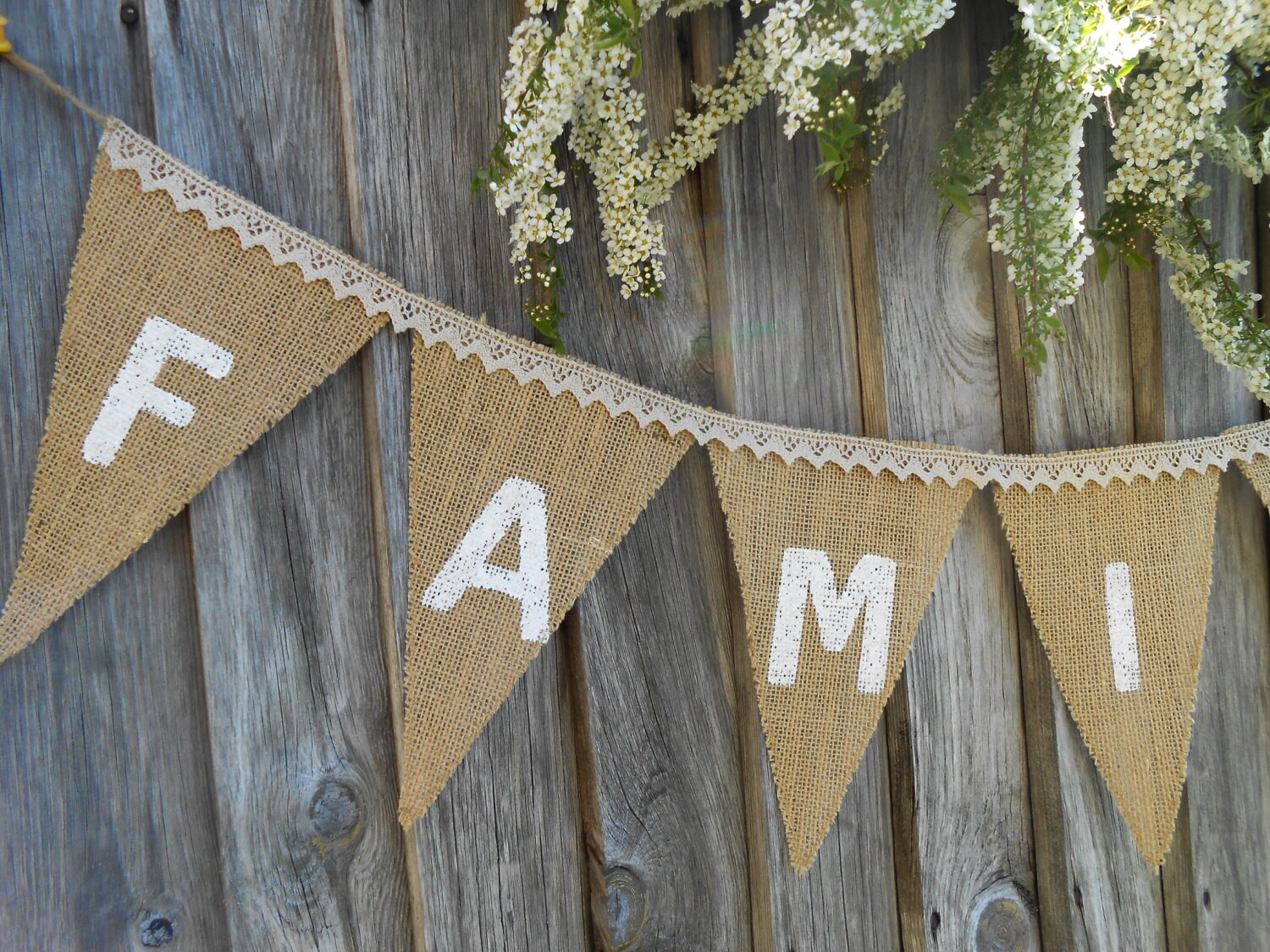 Family Banner Family Celebration Banner Family Burlap Banner | Etsy