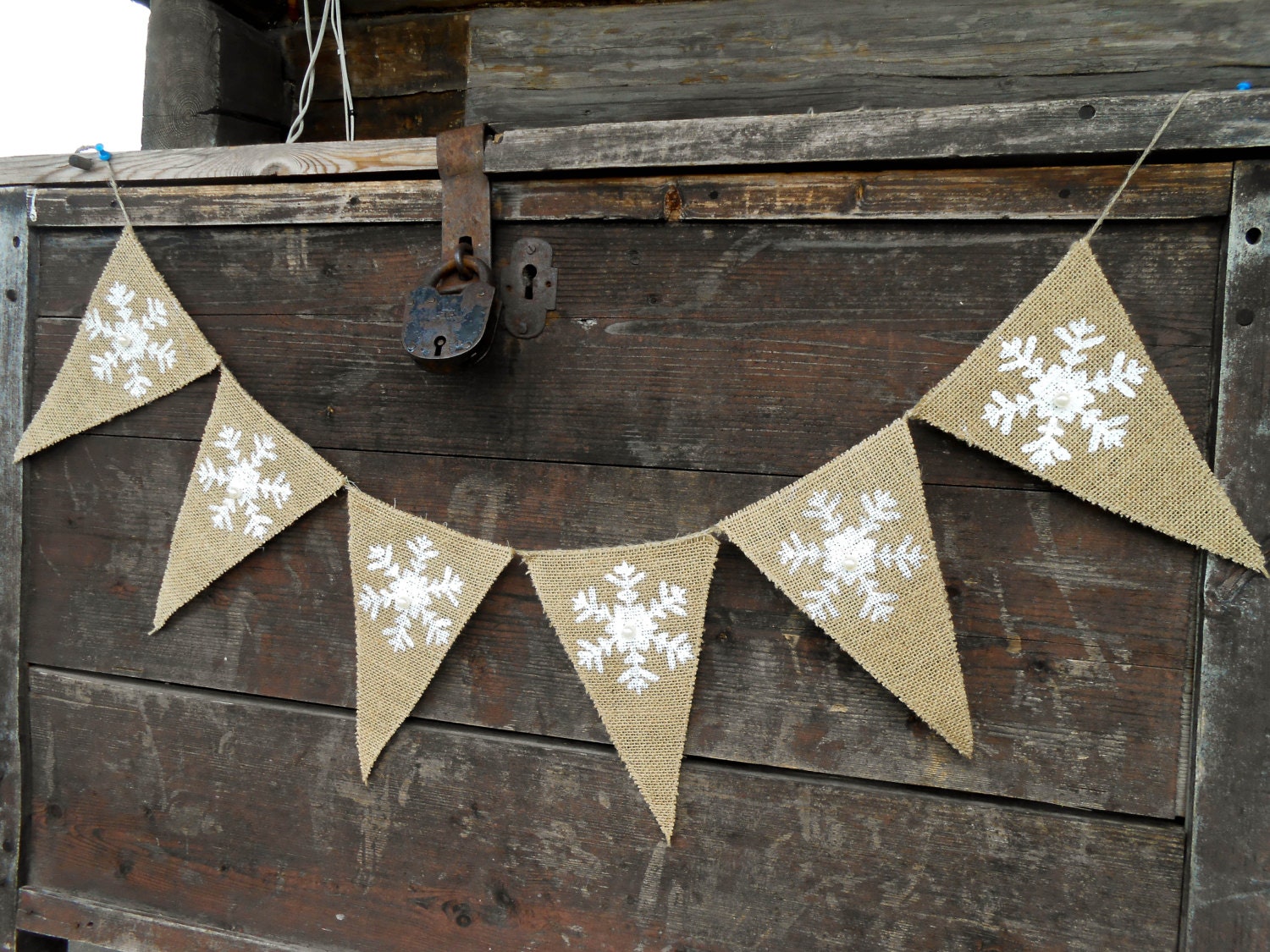 Snowflakes Banner Holiday Decor Snowflakes Garland Christmas - Etsy
