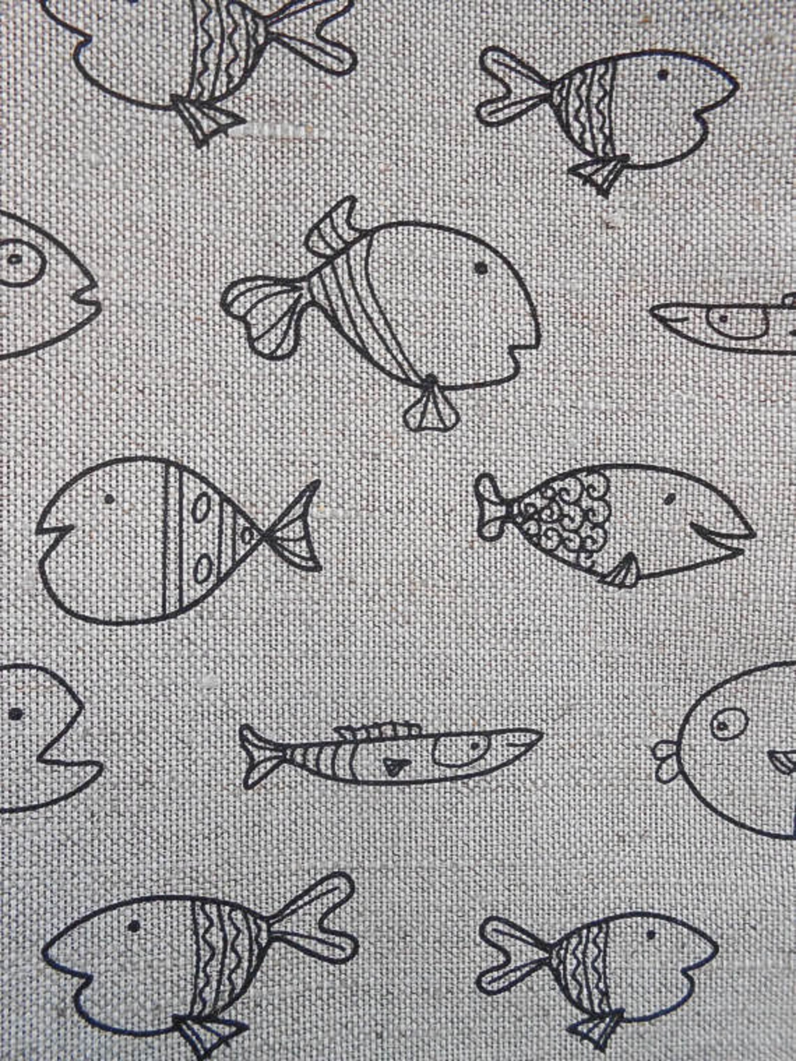 Fish Towel Fish Design Linen Tea Towel Linen Fishing Towel Towel Hand ...