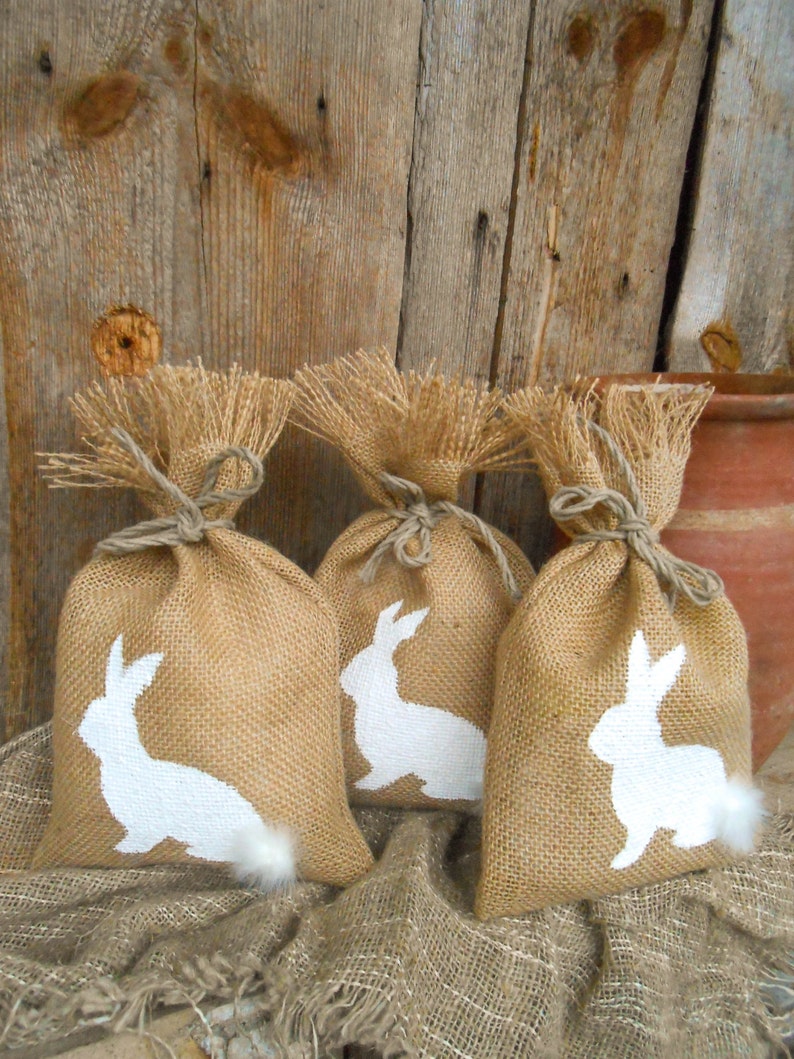 Easter Bunny Gift Bag Easter Treat Bag Easter Decor Easter Basket ...