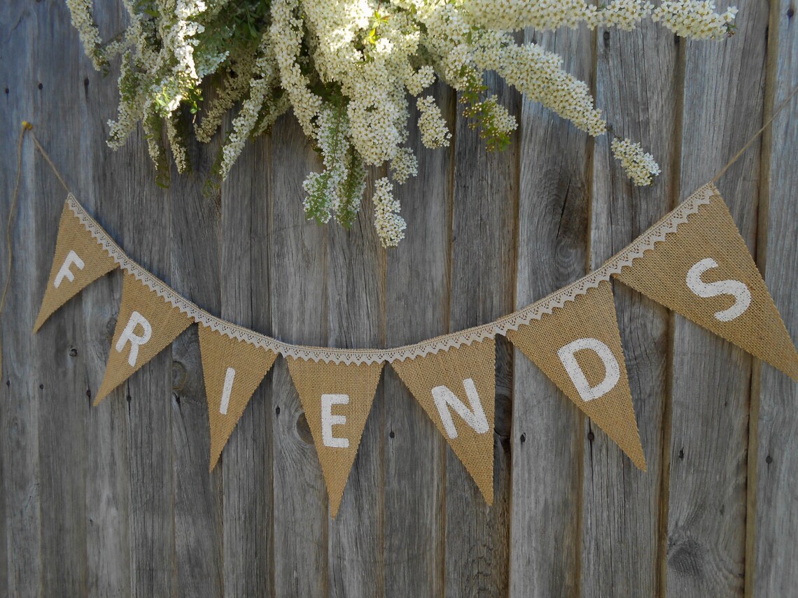 Party Banner Friends Bunting Friends Banner Wedding Banner Birthday ...
