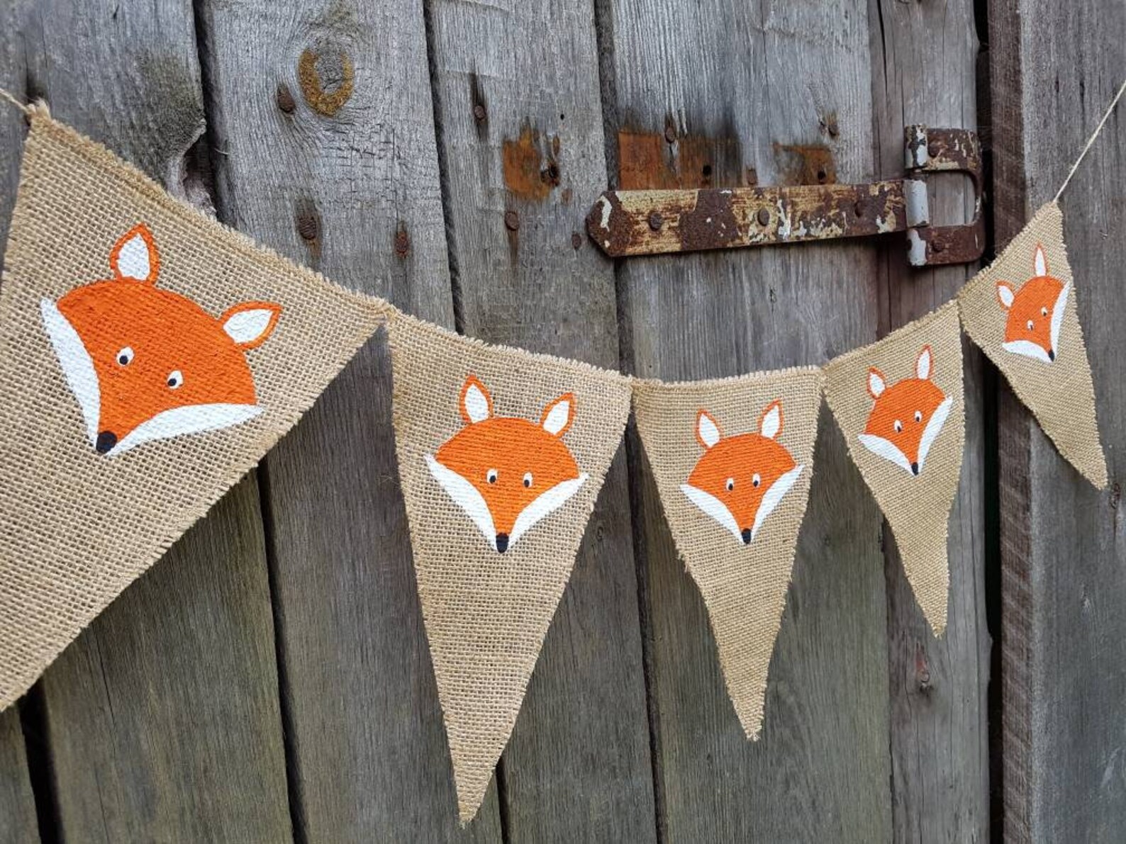 Fox Banner Fox Bunting Nursery Banner Baby Shower Banner | Etsy