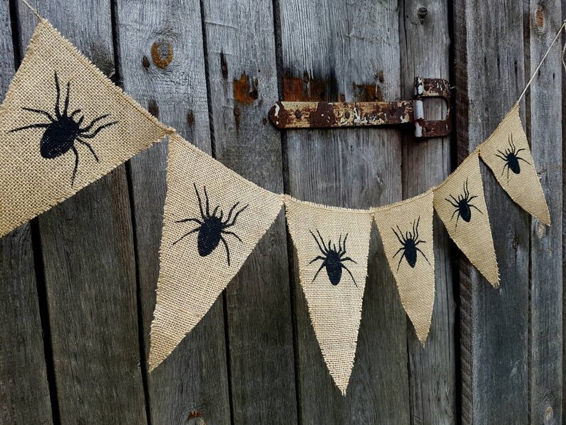 Halloween Spider Banner Halloween Banner Halloween Decoration | Etsy