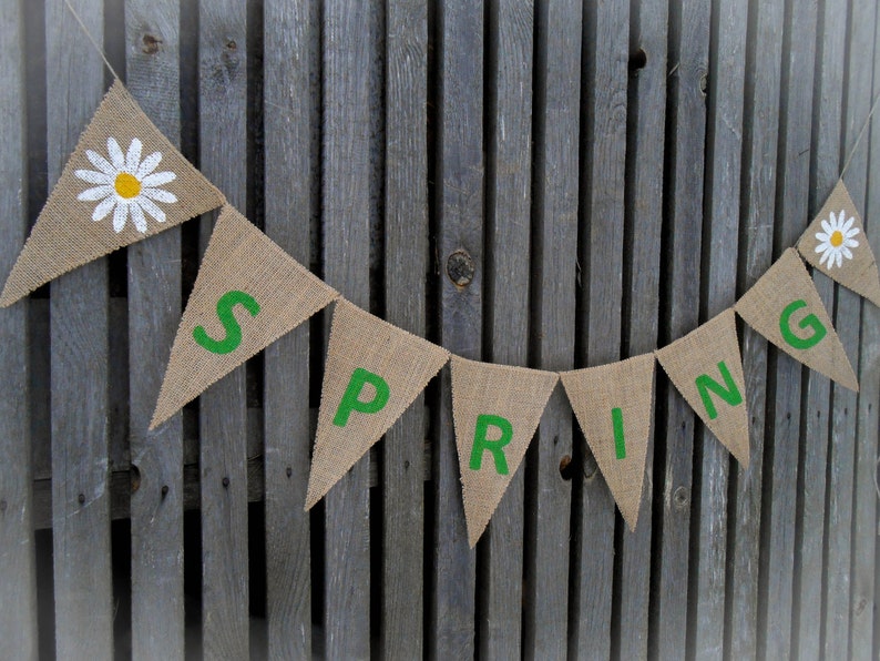 Spring Garland Spring Decor Spring Banner Spring Bunting | Etsy