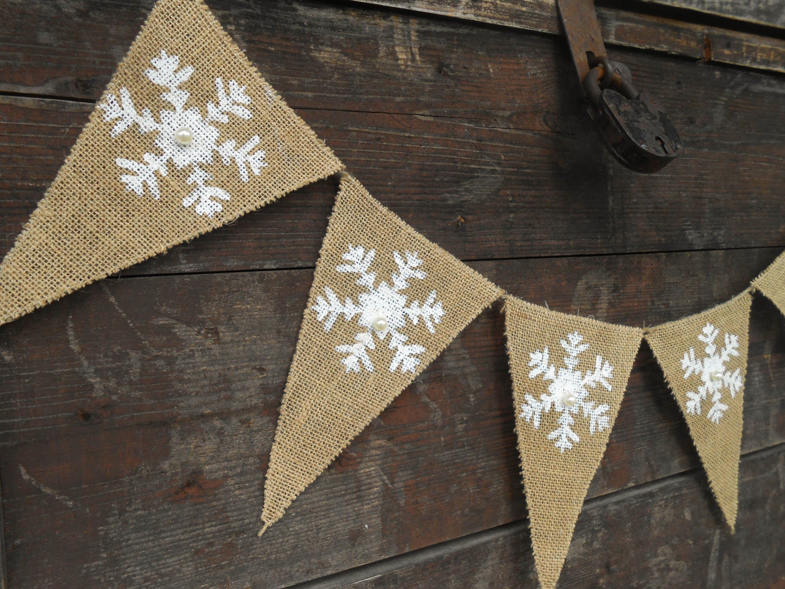 Snowflakes Banner Holiday Decor Snowflakes Garland Christmas - Etsy