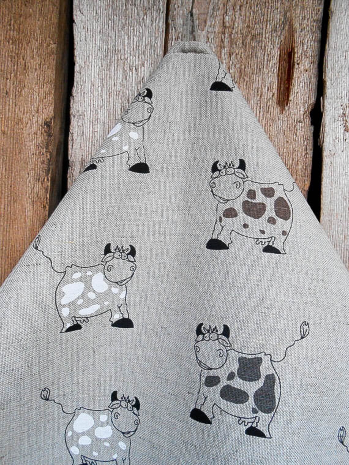 Cow Tea Towel Farm Animals Towel Cow Towel Linen Tea Towel Cow | Etsy